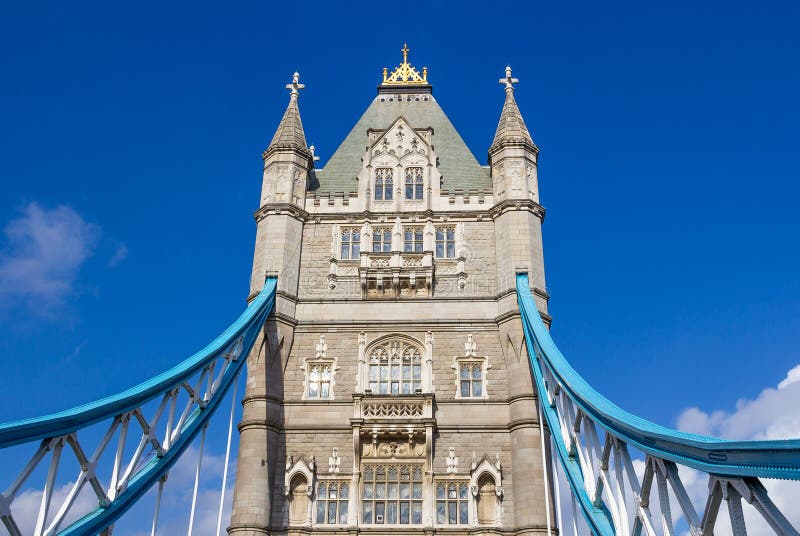 Low Angle View of Tower Bridge Stock Image - Image of place, interest ...