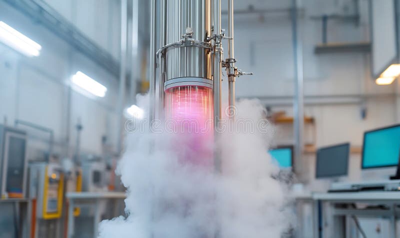 Vertical Cryostat in a High-tech Quantum Lab Stock Photo - Image of ...