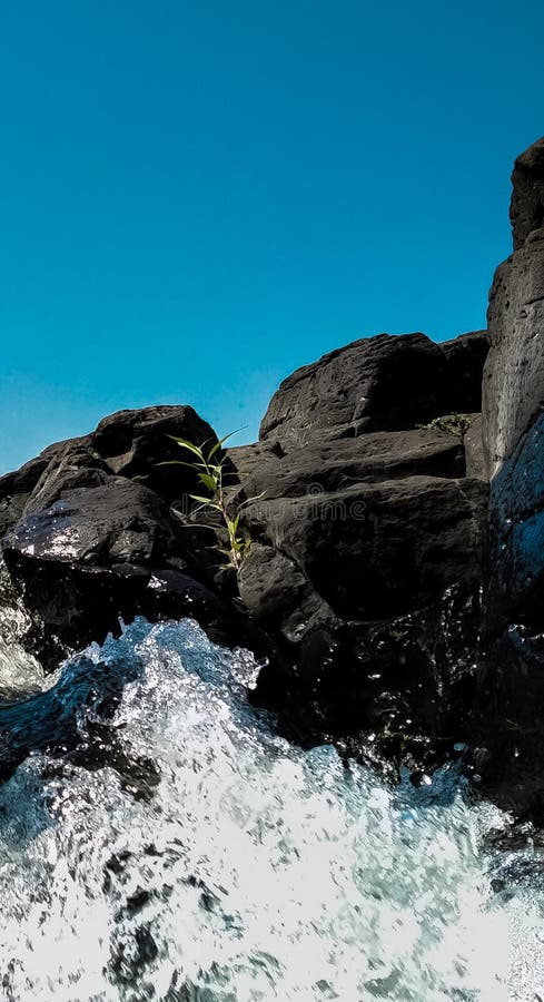 Low Angle View of Waterfall Stock Photo - Image of wallpaper, nature ...