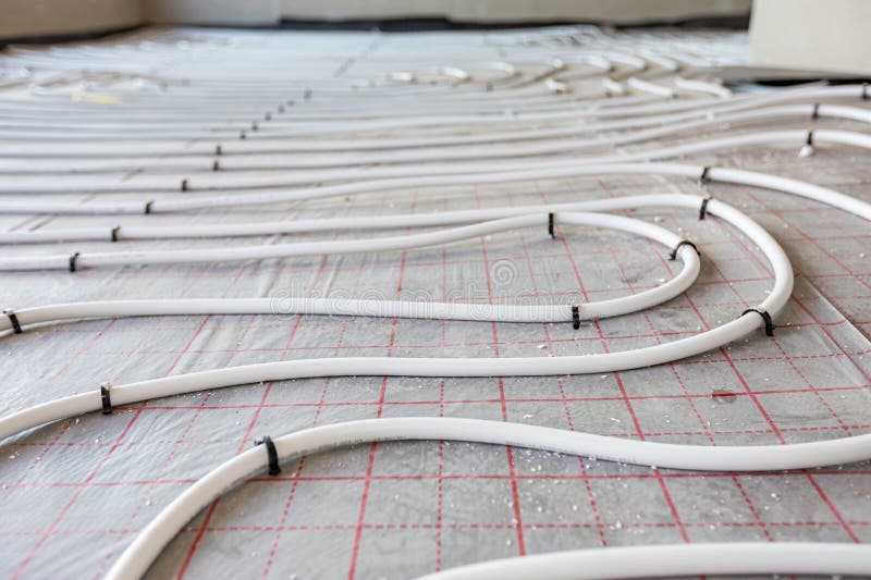 Pipe System of Floor Heating Mounted in Residential Building Under ...