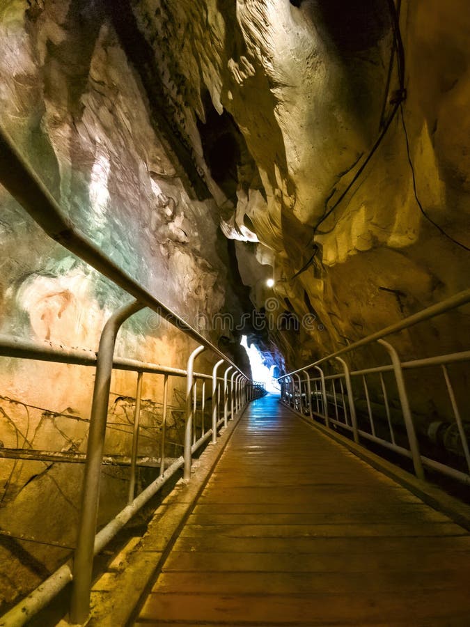 Low Angle Walking Path Inside the Gua Kelam or Kelam Cave, Perlis ...