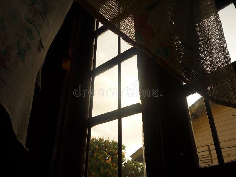 Low Angle through the Window To See the Sky Stock Image - Image of ...