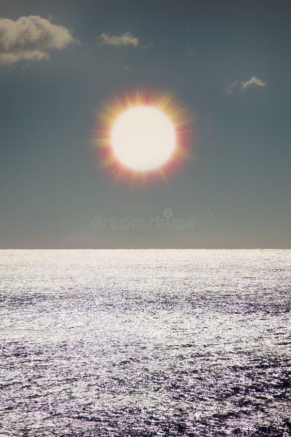 Low Autumn Sun and Sun Glade on the Sea Surface Stock Photo - Image of ...