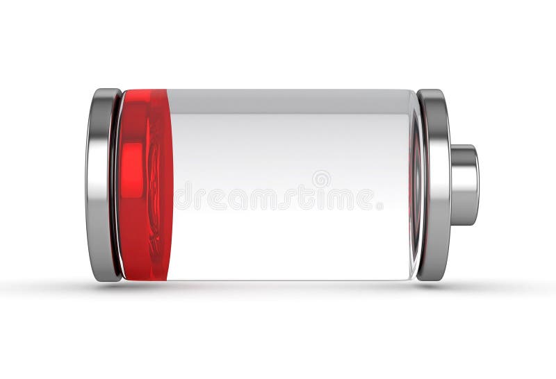 Low battery stock illustration. Illustration of symbol - 29351409