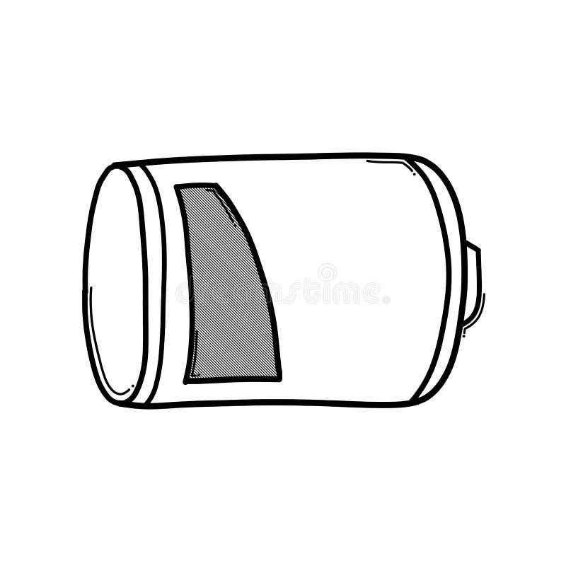 Low Battery Doodle Vector Icon. Drawing Sketch Illustration Hand Drawn ...