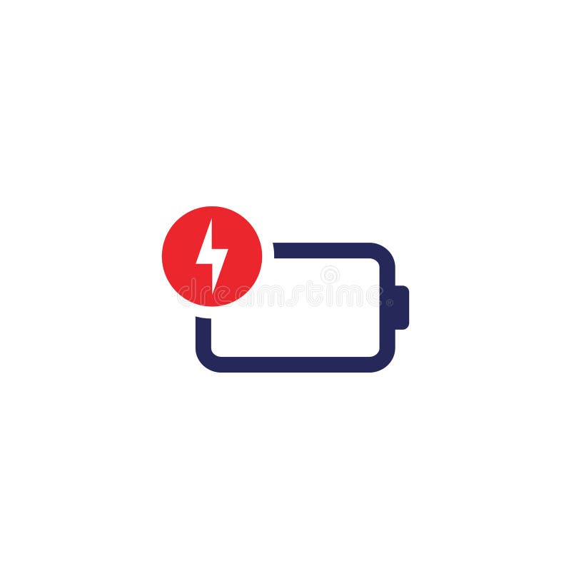 Low Battery Icon Design. Battery Charge Level Indicators Stock Vector ...