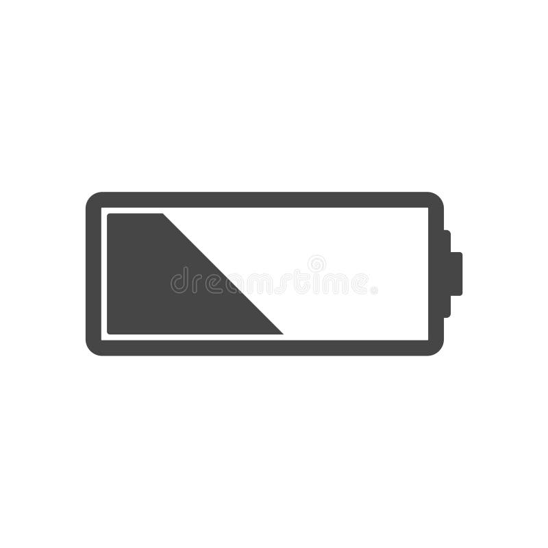 Low battery icon stock vector. Illustration of level - 95205908