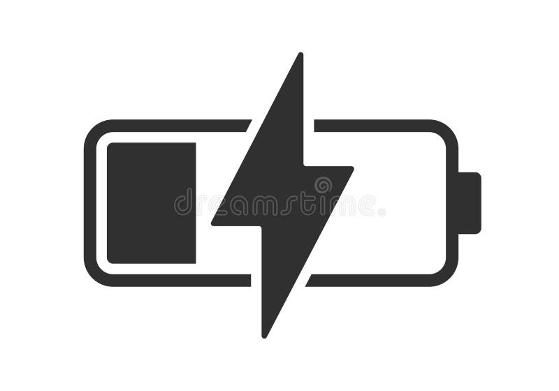 Low Battery Icon Symbol. Battery Charging Logo Sign Stock Vector ...