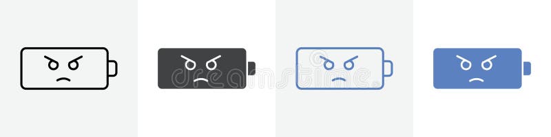 Low Battery Icon Vector Set Use for Web Ui or App Stock Vector ...
