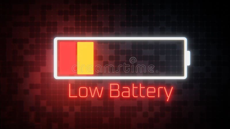 Low Battery. the Battery Indicator Shows the Dead Battery of the Phone ...