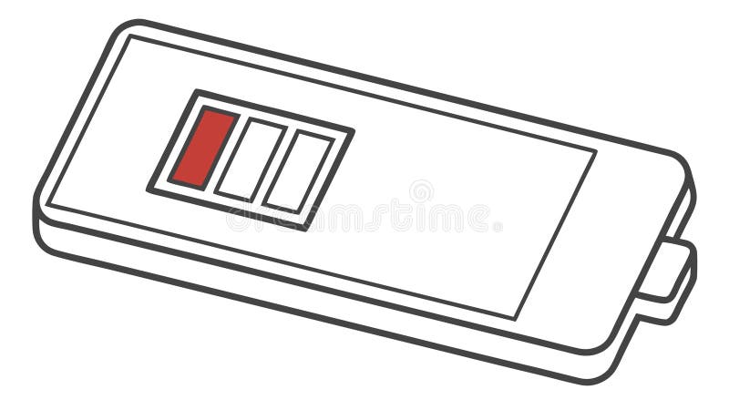 Low Battery Indicator, Power Warning and Recharging Need, Vector Design ...