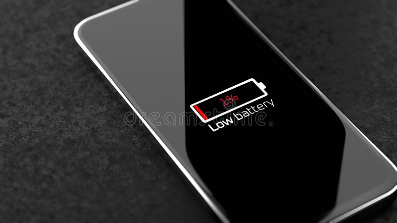 Low Battery. the Battery Indicator Shows the Dead Battery of the Phone ...