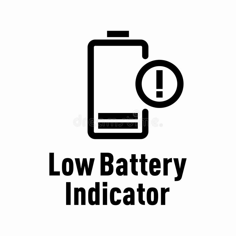 Low Battery Indicator Vector Information Sign Stock Vector ...