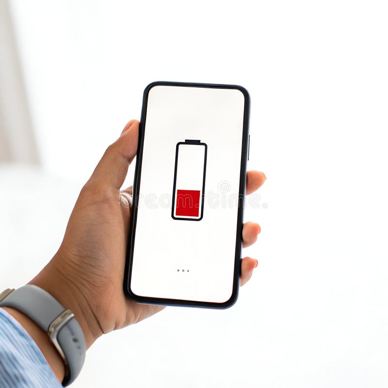 Low Battery stock illustration. Illustration of indicator - 357439451