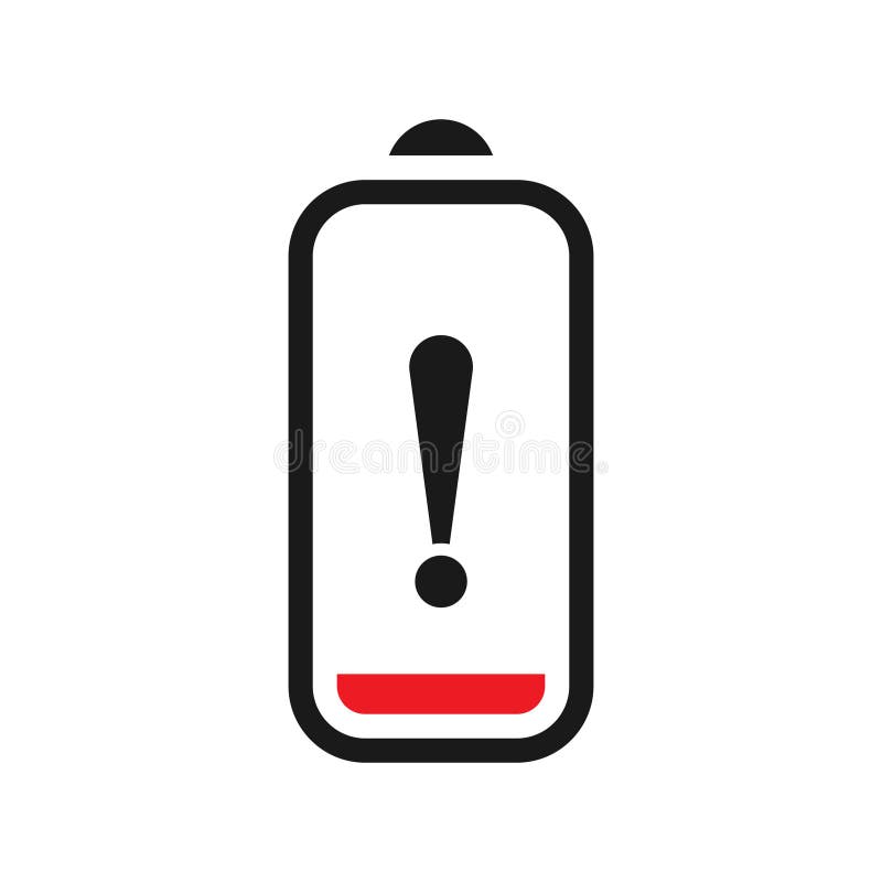 Low Battery Level Icon , Charging Symbol Technology Stock Vector ...