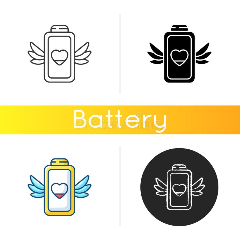 Low Battery Level Problem Icon Stock Vector - Illustration of glyph ...