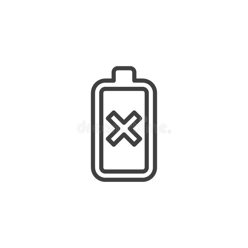 Thin Line Low Battery Icon Stock Illustrations – 1,243 Thin Line Low ...