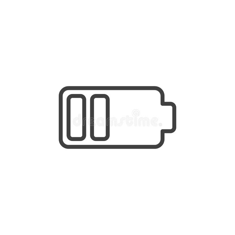 Thin Line Low Battery Icon Stock Illustrations – 1,243 Thin Line Low ...