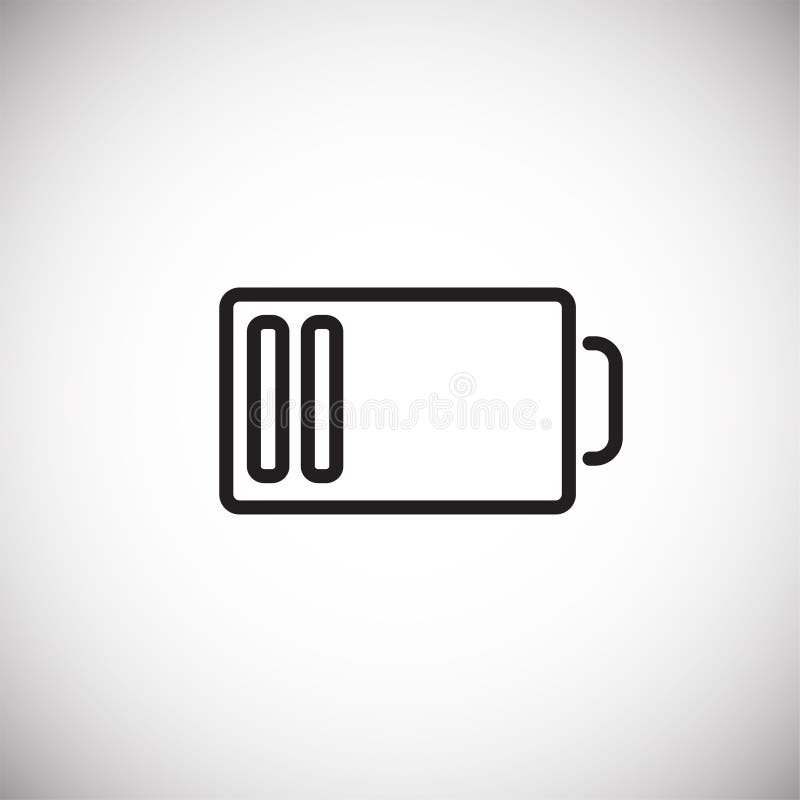 Low Battery Thin Line on White Background Stock Vector - Illustration ...