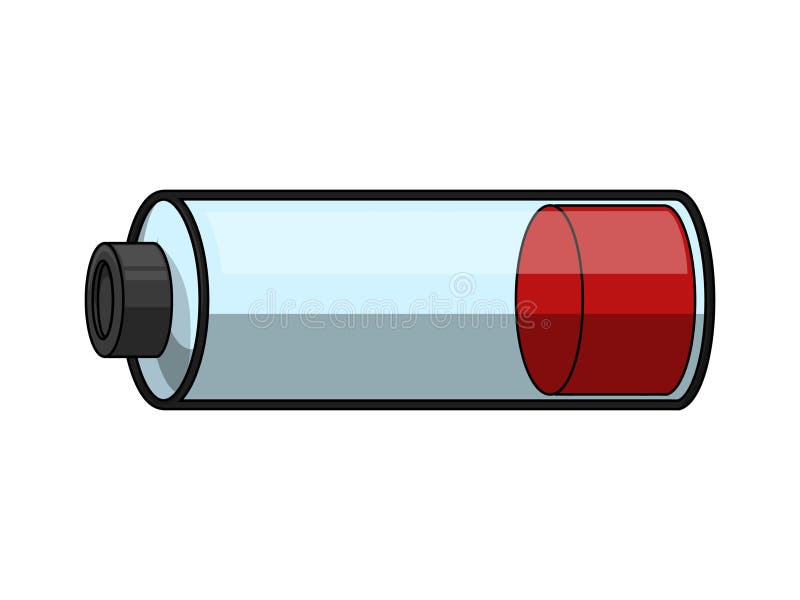 Low Battery Vector Color Illustration Stock Vector - Illustration of ...