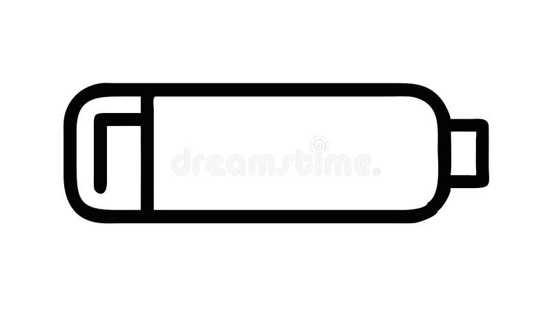 Low Battery Warning Icon, Minimal Power Energy, Vector Design ...