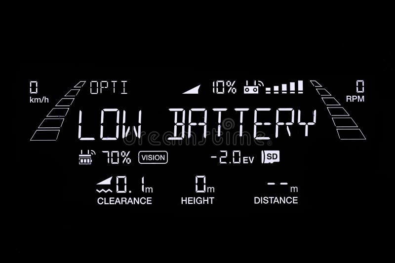 Drone Controller Display Low Battery Warning Stock Photo - Image of ...