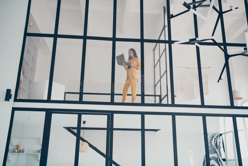 Low Below Angle Full Length Body Size View of Nice Attractive Classy ...