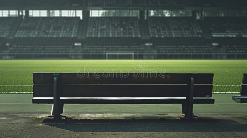 The Low Bench in Front of the Field Stock Image - Image of bench, scene ...