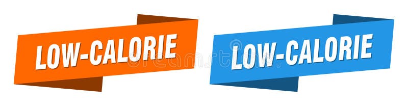 Low Calorie Banner Low Calorie Ribbon Label Sign Set Stock Vector Illustration Of Lowcalorie