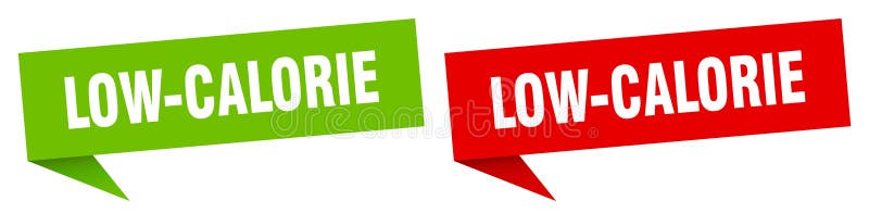 Low-calorie Banner. Low-calorie Speech Bubble Label Set Stock Vector ...
