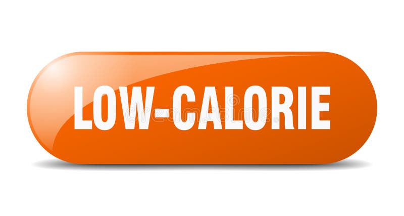 Low-calorie Button. Sticker. Banner. Rounded Glass Sign Stock Vector ...