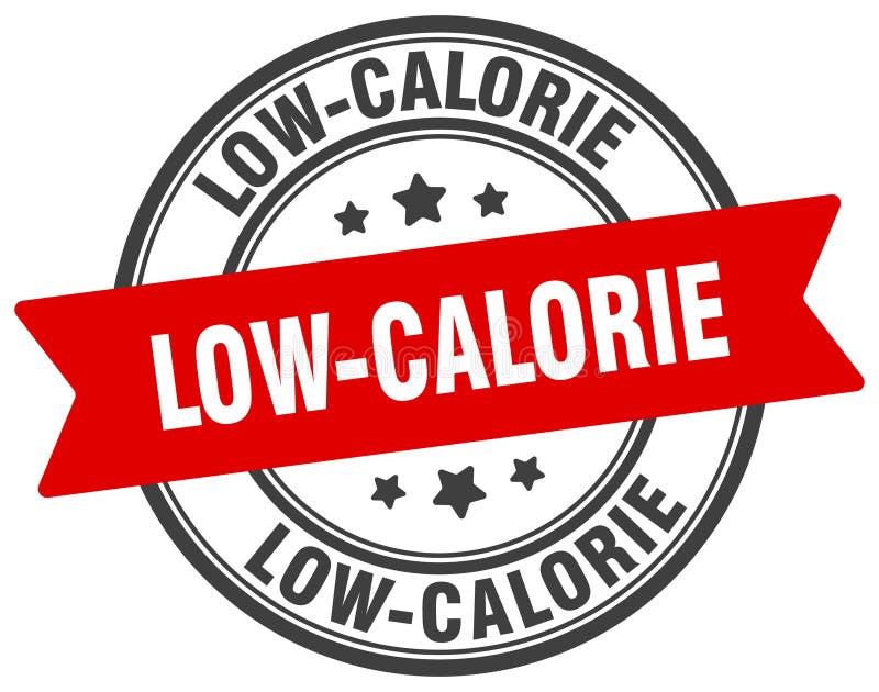 Low-calorie Stamp. Low-calorie Label on Transparent Background. Round ...