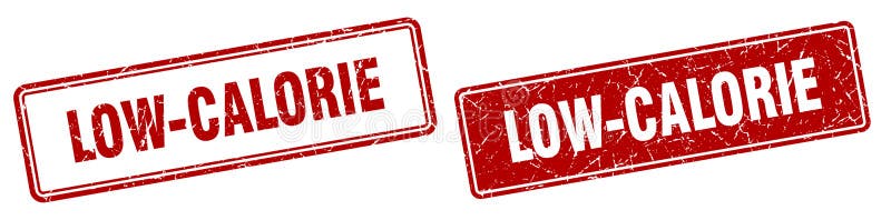 Low-calorie Stamp Set. Low-calorie Square Grunge Sign Stock Vector ...