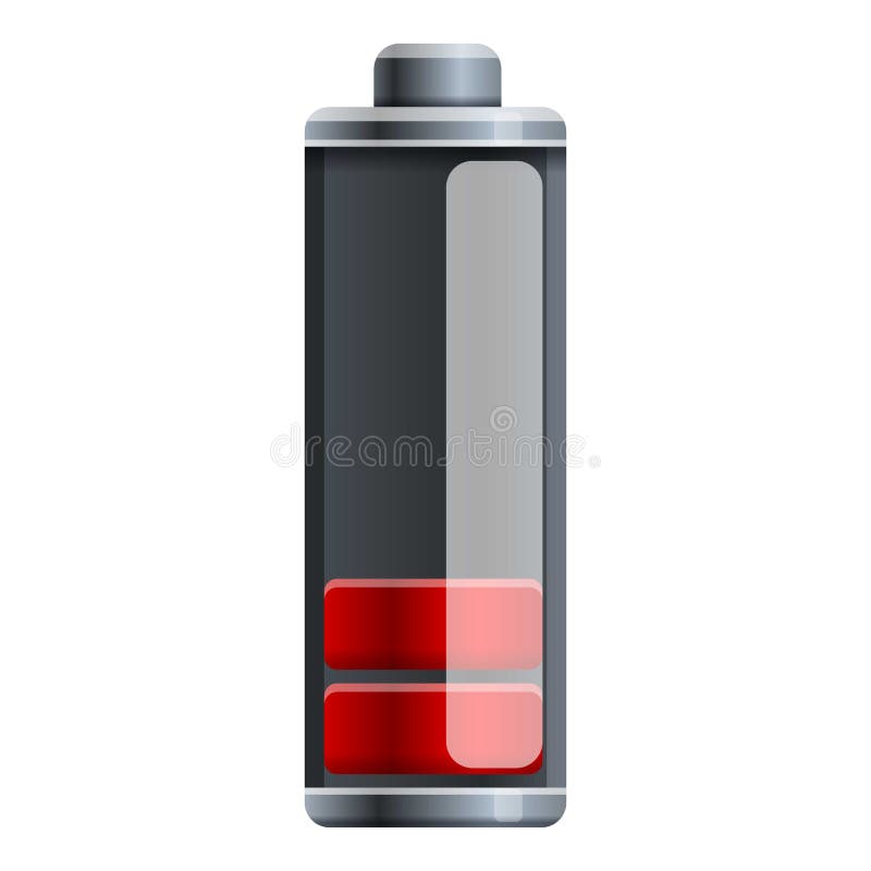 Low Capacity Battery Icon, Cartoon Style Stock Vector - Illustration of ...