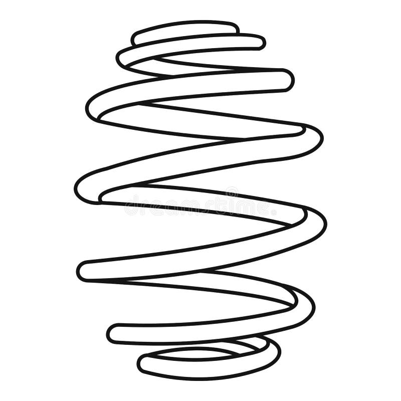 Low Car Spring Icon, Outline Style Stock Illustration - Illustration of ...