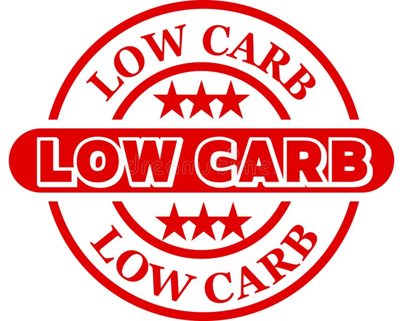 Low Carb Product Sign. Information Food Label with Red and White Colors ...