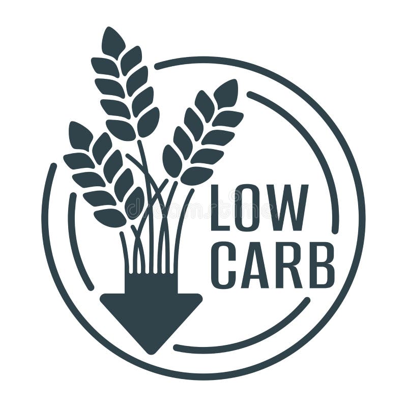 Low-carb Product - Badge with Wheat and Arrow Down Stock Vector ...
