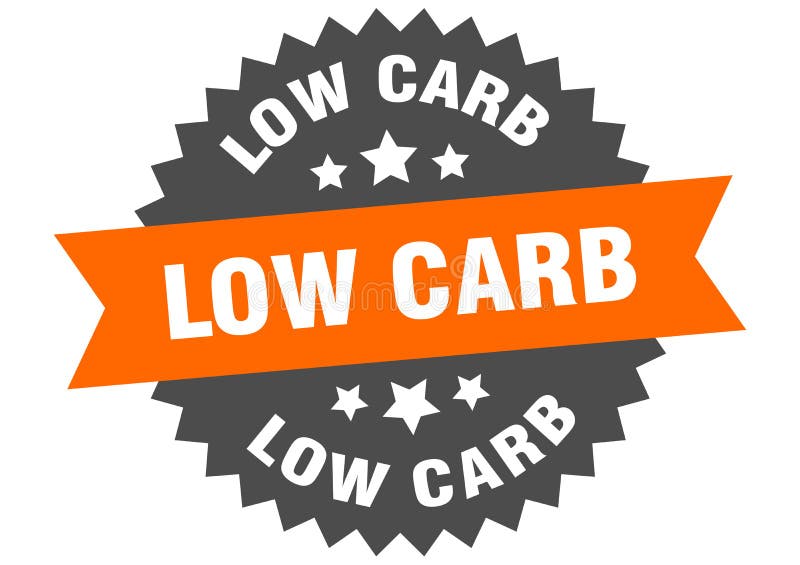 Low carb label or sticker stock vector. Illustration of food - 171416240