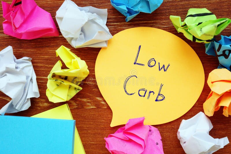 Low Carb Sign on the Piece of Paper Stock Photo - Image of satisfaction ...