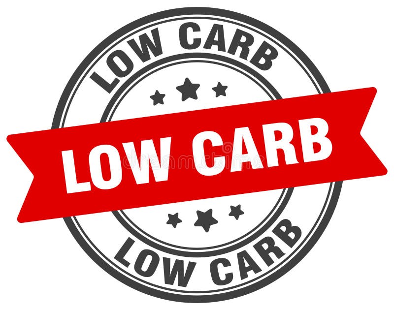 Low Carb Stamp. Low Carb Label on Transparent Background. Round Sign ...