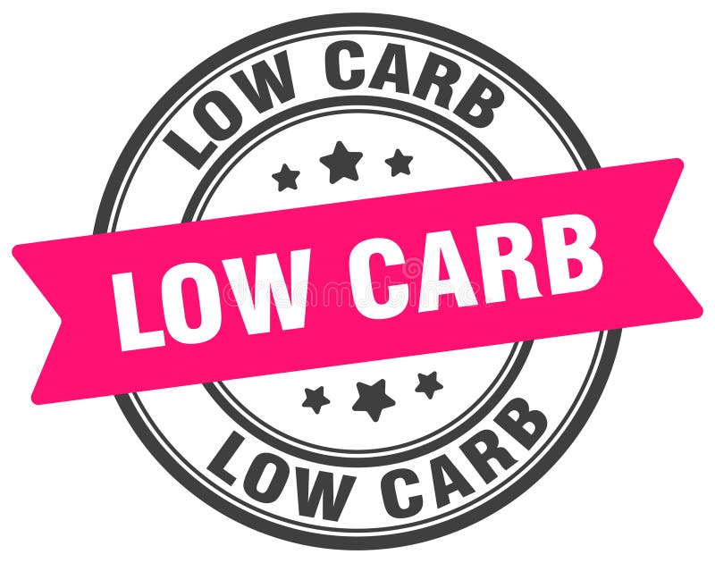 Low Carb Stamp. Low Carb Label on Transparent Background. Round Sign ...