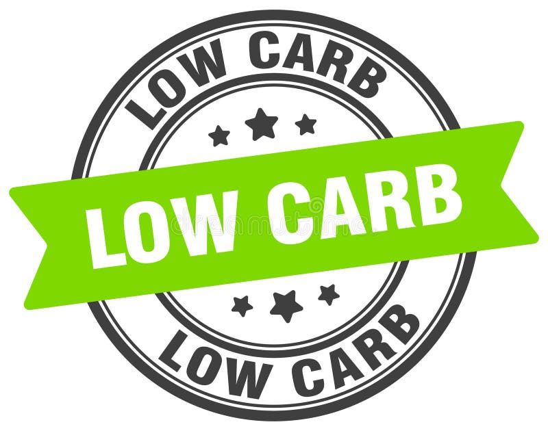Low Carb Stamp. Low Carb Label on Transparent Background. Round Sign ...