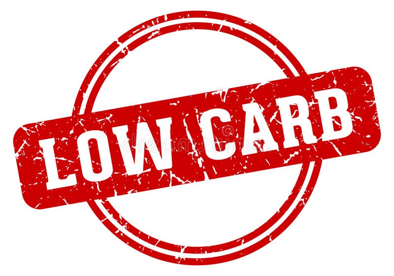Low carb stamp stock vector. Illustration of sign, white - 347741306