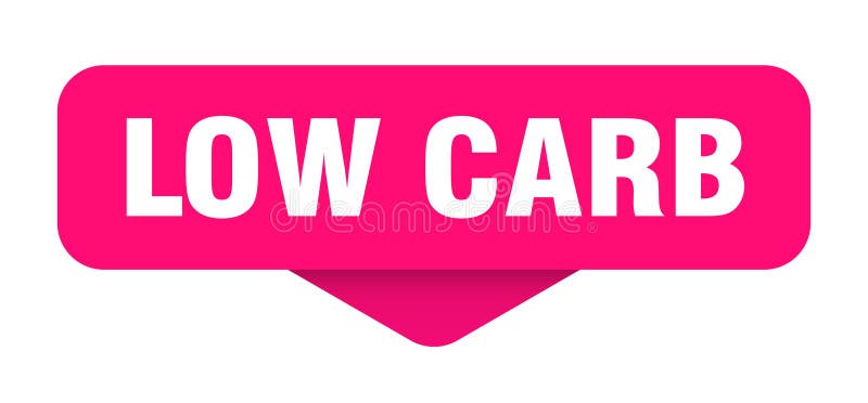 Low Carb Sticker. Low Carb Sign on Transparent Background Stock Vector ...