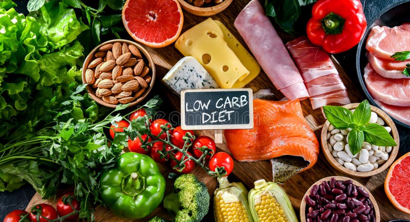 Low-carbohydrate Diet Products Recommended for Weight Loss Stock Photo ...