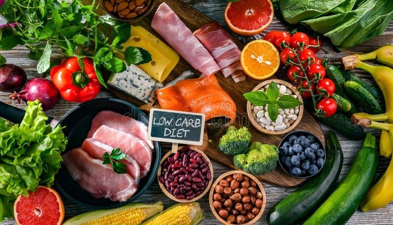 Low-carbohydrate Diet Products Recommended for Weight Loss Stock Photo ...