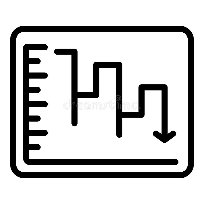 Low Chart Icon Outline Vector. Work Stress Stock Vector - Illustration ...