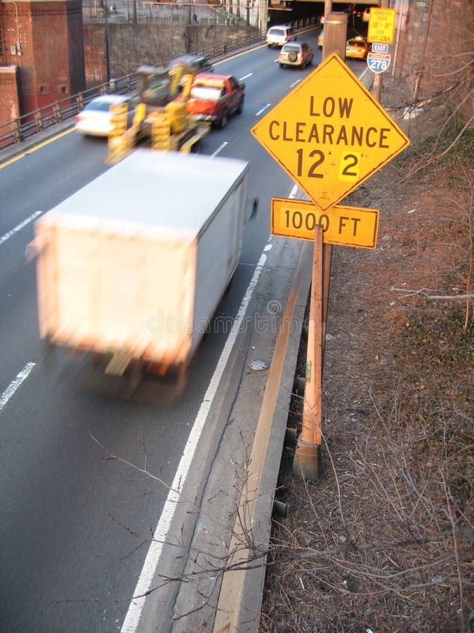 Low Clearance Traffic Sign. Stock Image - Image of highway, blue: 8448609 Low Clearance Traffic Sign. Stock Image - Image of highway, blue: 8448609