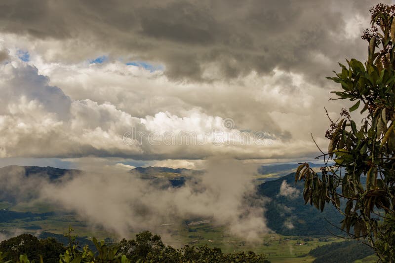 Low Clouds Floating Over T he Mountains in the Eastern Andean Range of ...
