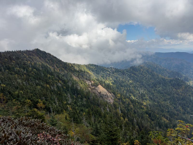 Low Clouds Held Back by Ridge in Great Smoky Mountains Stock Image ...
